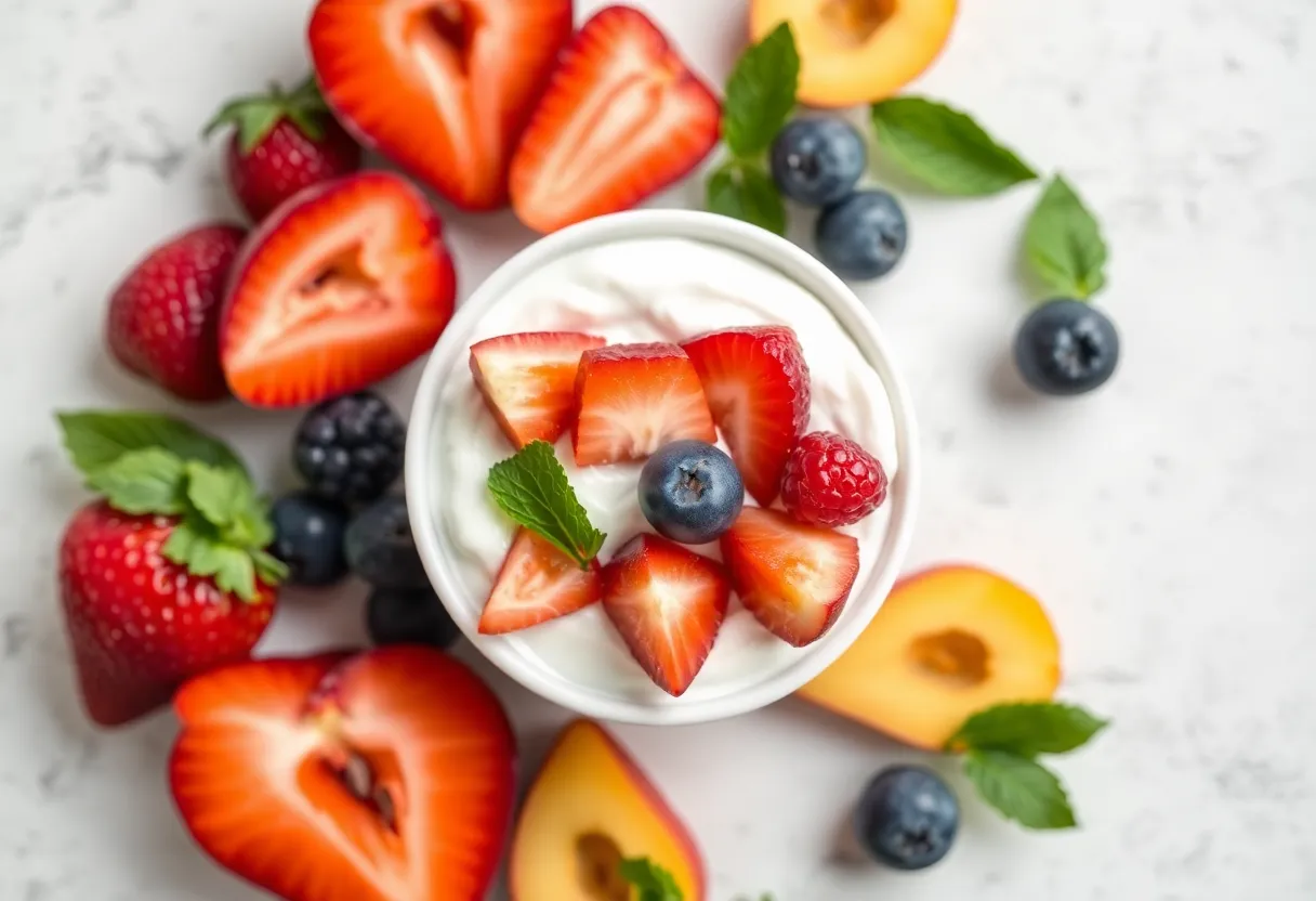 Greek Yogurt and Stone Fruit – Easy Healthy Summer Snack