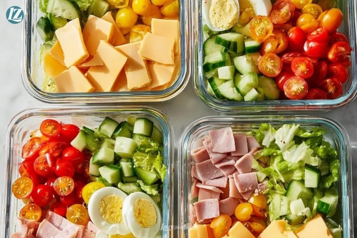 10-Minute Easy Chef Salad Meal Prep | Fresh & Delicious